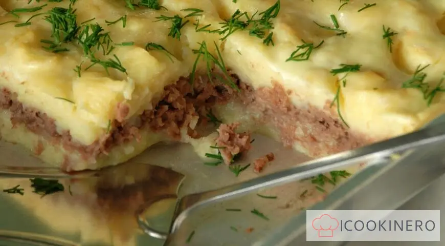 Potato casserole with boiled meat from Elena Bon - Recipe | Cookinero